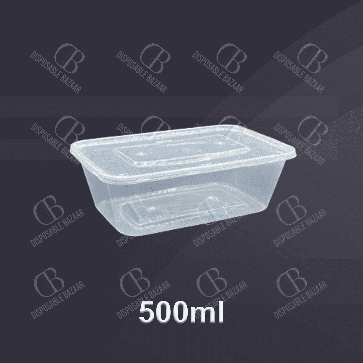 Plastic Container Black - C-500ml